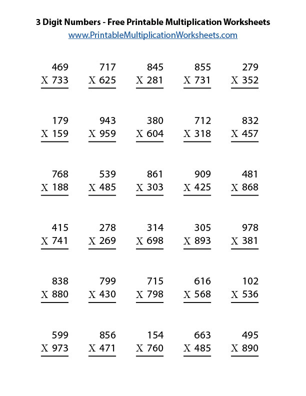 Multiplication Worksheets 3 Digit By 2 Digit Pdf Multiplication 