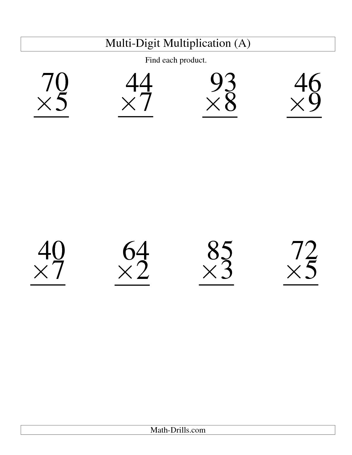 Multiplication Double Digit Worksheet Multiplication Worksheets Multiplication Double Digit Worksheet Multiplication Worksheets