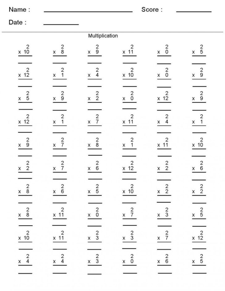 3rd Grade Math Practice Test Multiplication Worksheets