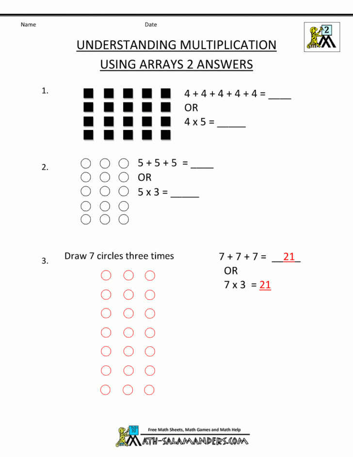 Multiplication Worksheets For Grade 2 With Pictures Multiplication