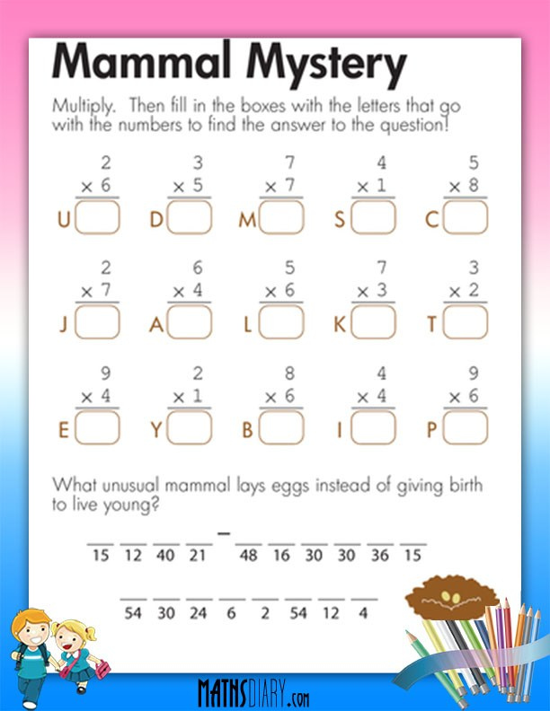 Multiplication Activity For Grade 2 Multiplication Worksheets