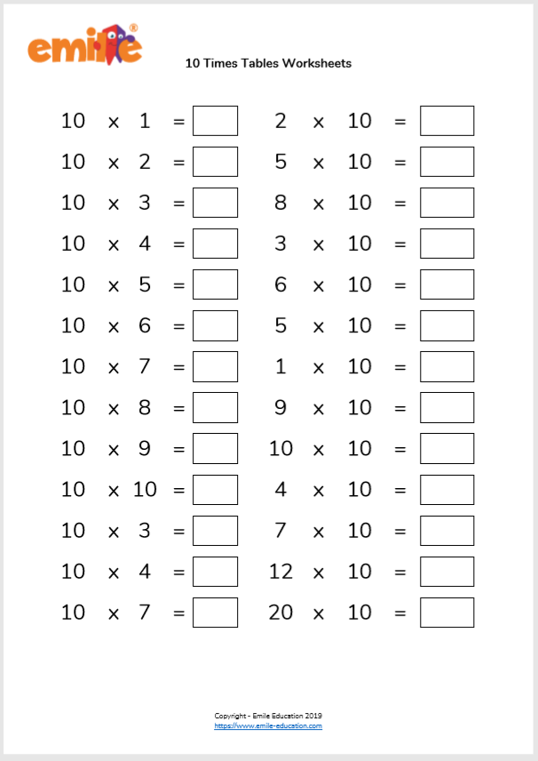 Multiplication Table 2 10 Worksheet Multiplication Worksheets Multiplication Table 2 10 Worksheet Multiplication Worksheets