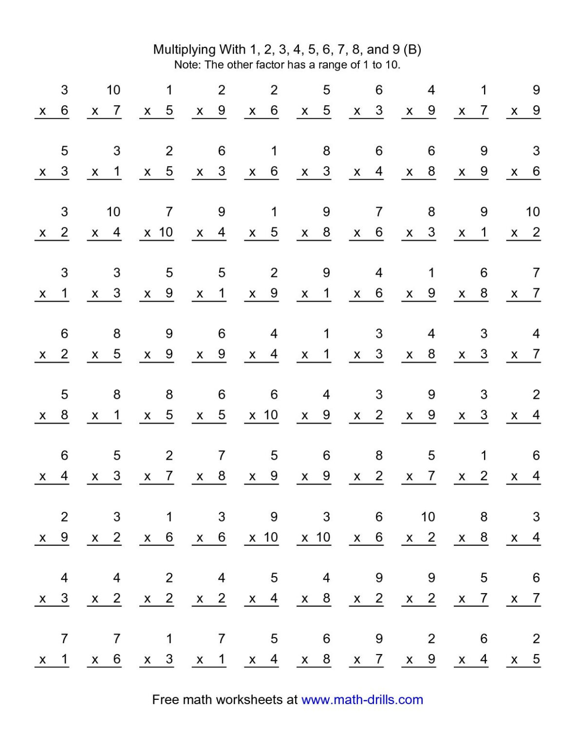 Multiplication 0-12 Worksheets | Multiplication Worksheets