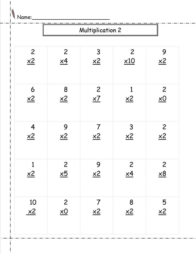 Multiplication Sheet 2s | Multiplication Worksheets