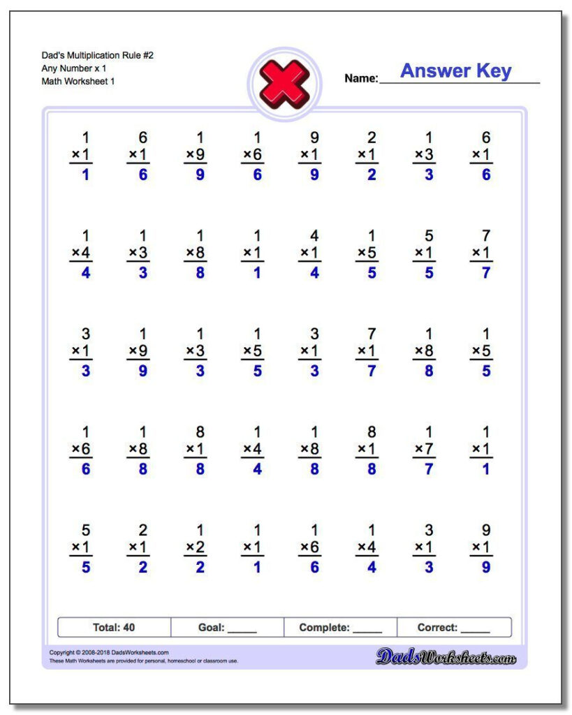 Printable Multiplication Drills Timed PrintableMultiplication ...