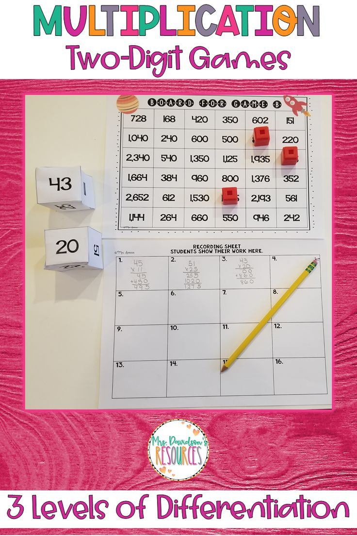 Multiplication Two Digit By One Digit Worksheets Multiplication 