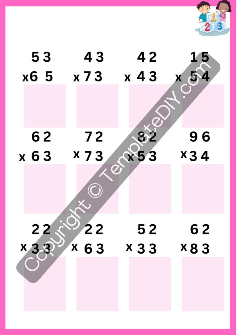 Multiplication Worksheets Double Digit Printable | Multiplication ...