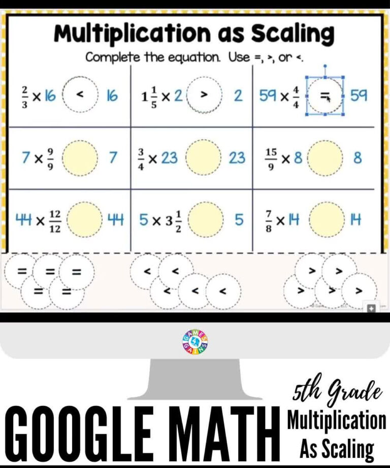 Multiplication as Scaling Worksheets | Multiplication Worksheets