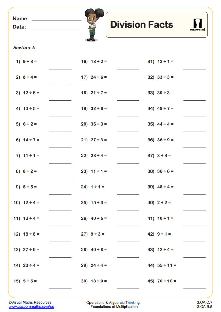 Mixed Multiplication and Division Worksheets Grade 3 | Multiplication ...