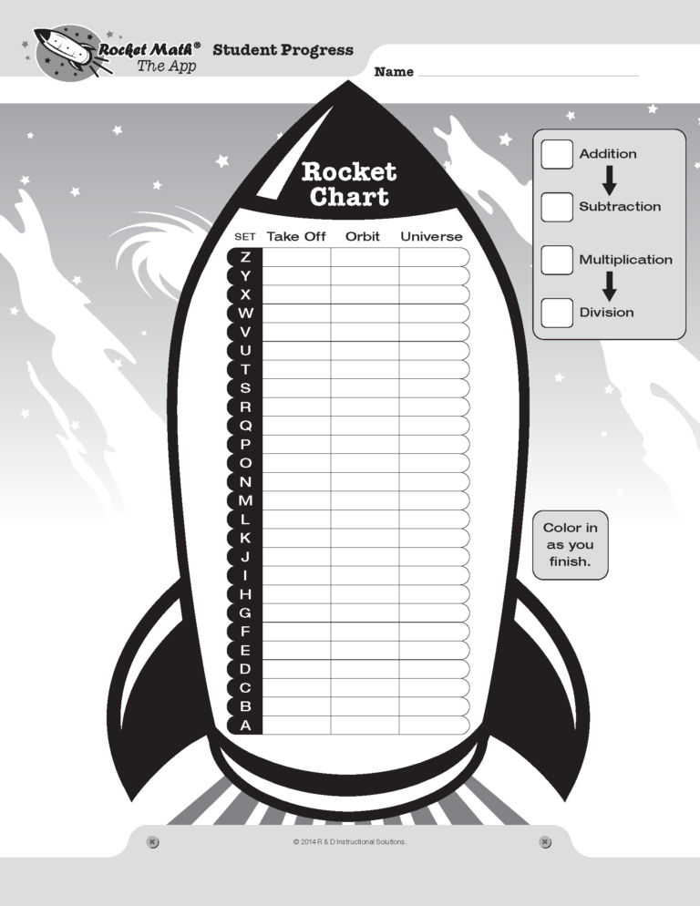 Multiplication Rocket Math Worksheets | Multiplication Worksheets