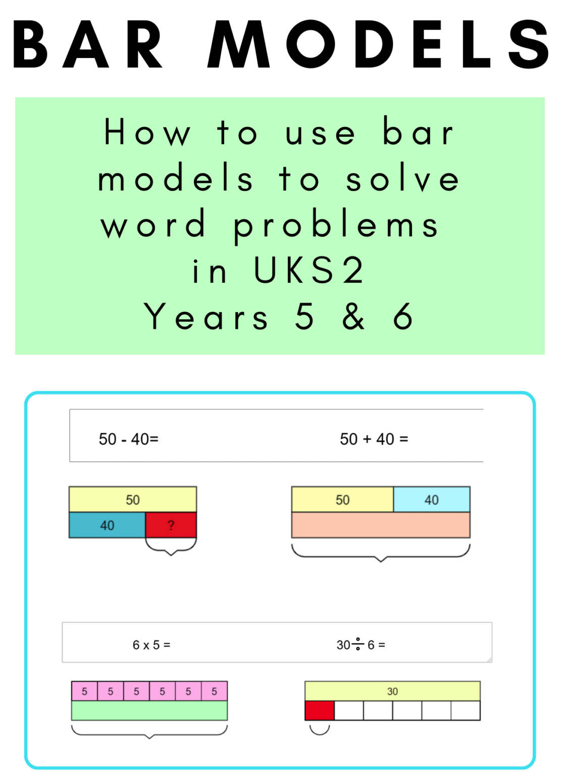 Multiplication Bar Model Worksheets | Multiplication Worksheets