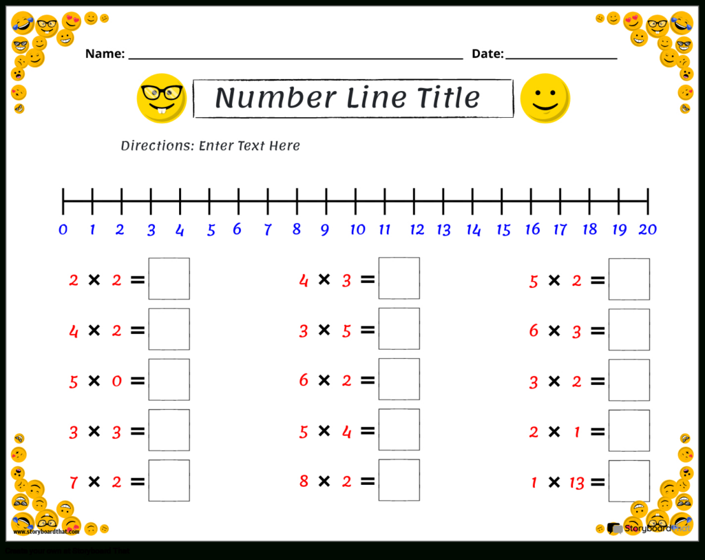 Multiplication Worksheet Using Number Line Grade 3 | Multiplication ...
