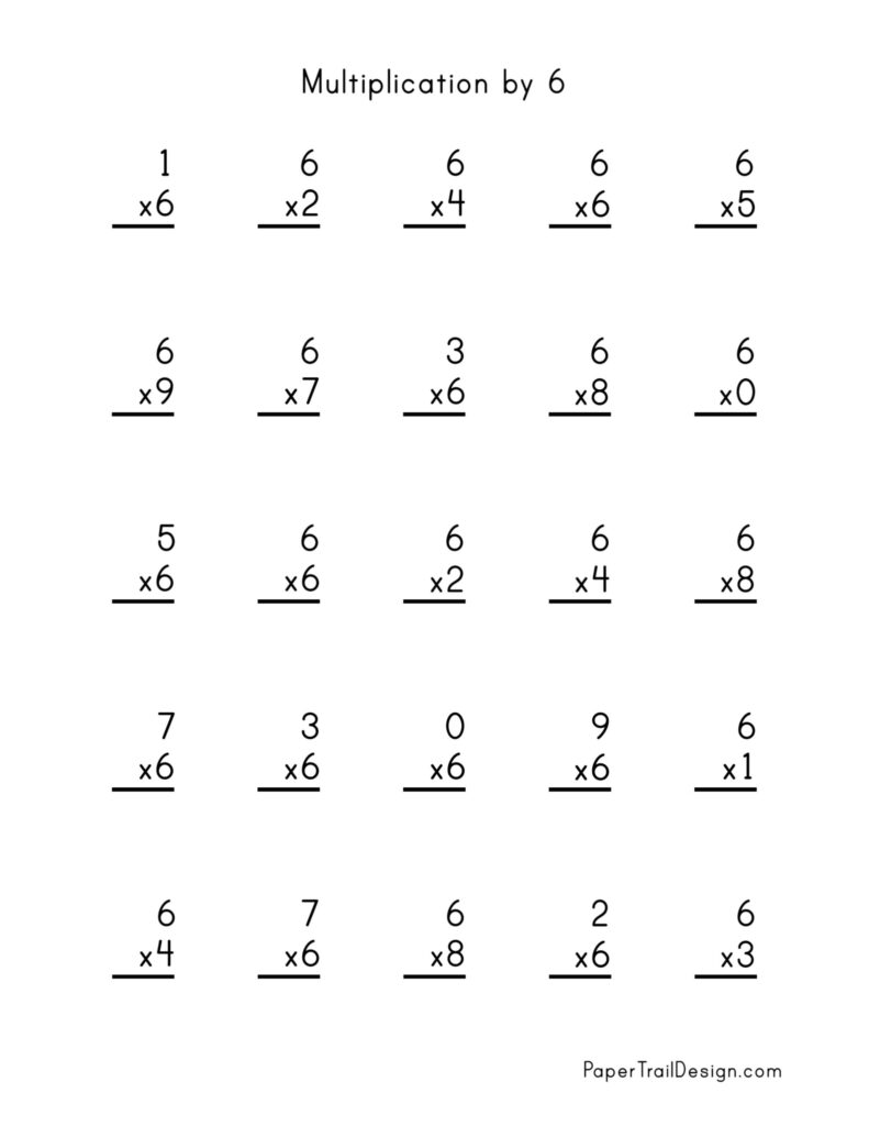 Single Digit Multiplication Practice Worksheets | Multiplication Worksheets