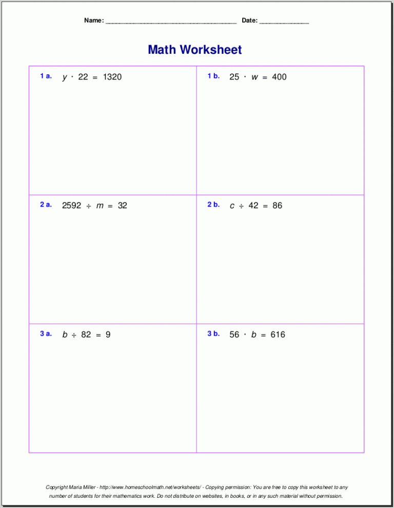 Long Division and Long Multiplication Worksheets | Multiplication ...
