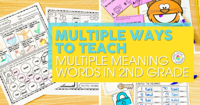 Multiple Meaning Words Worksheets 2nd Grade | Multiplication Worksheets