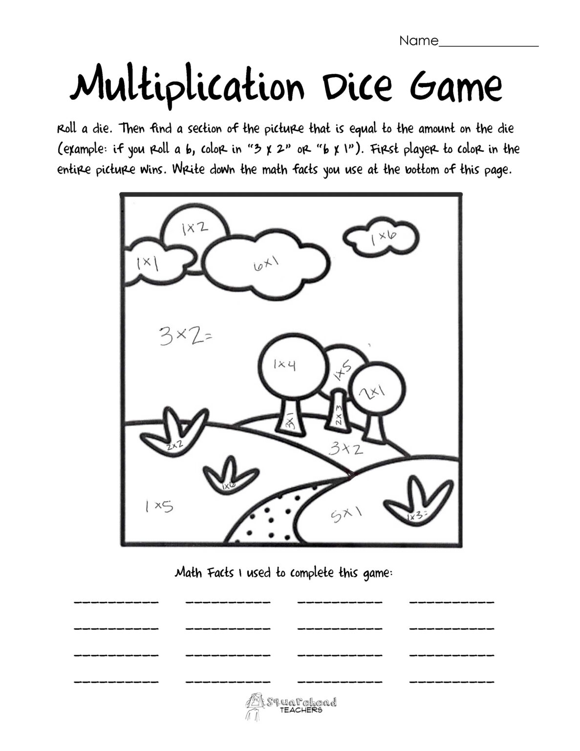 Multiplication Games and Worksheets | Multiplication Worksheets