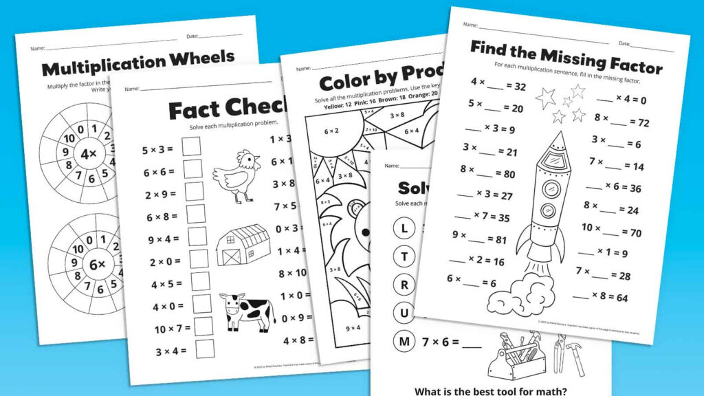 Free Multiplication Practice Worksheets | Multiplication Worksheets