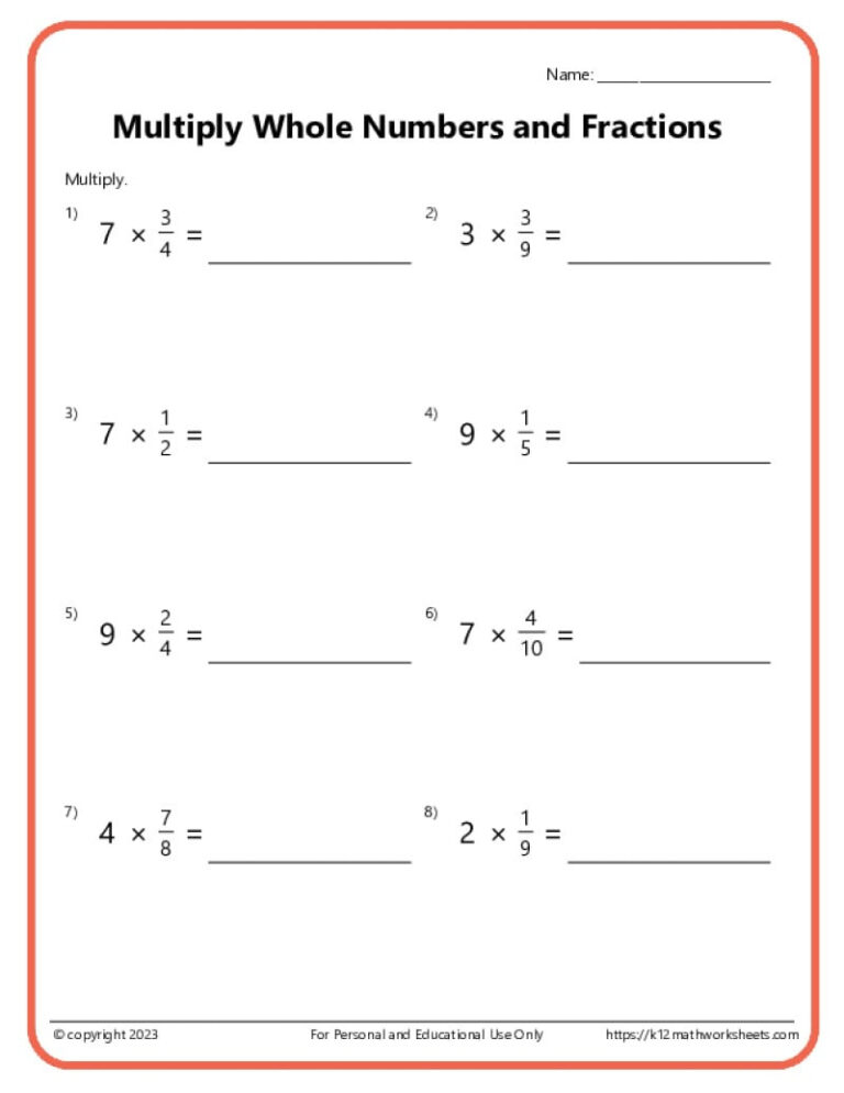 Whole Number Multiplication Worksheets | Multiplication Worksheets