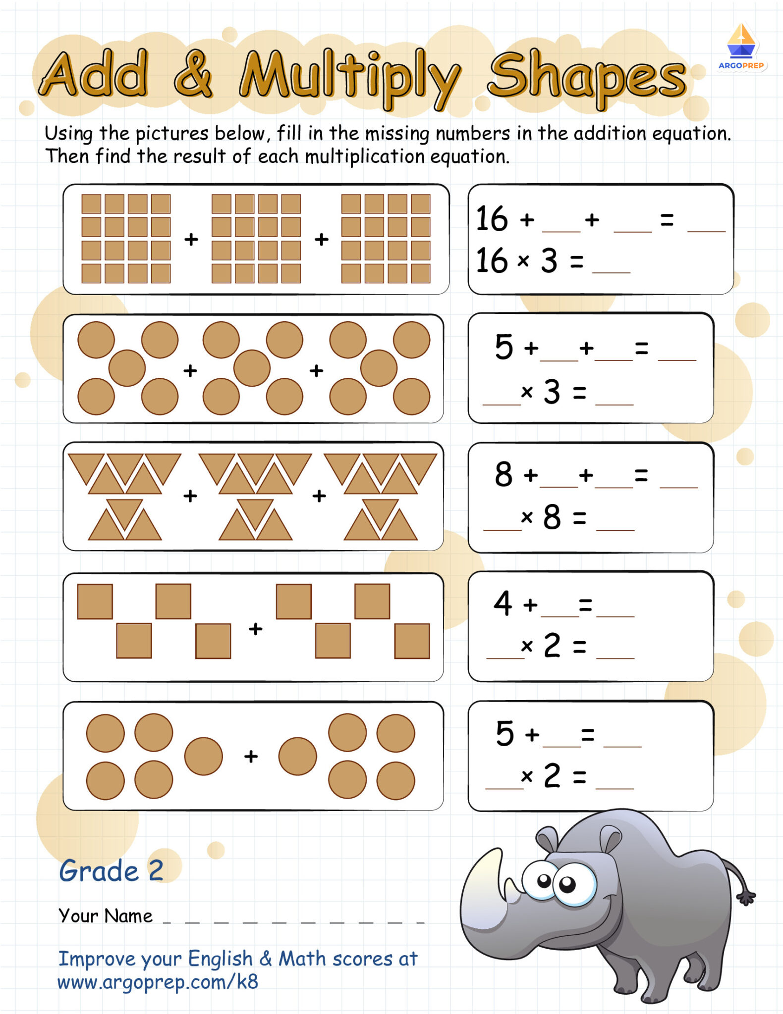 Repeated Addition and Multiplication Worksheets | Multiplication Worksheets