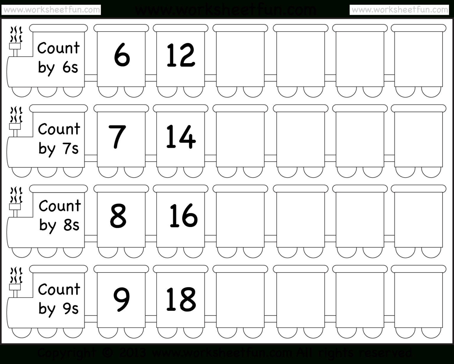 Skip Counting Multiplication Worksheets | Multiplication Worksheets